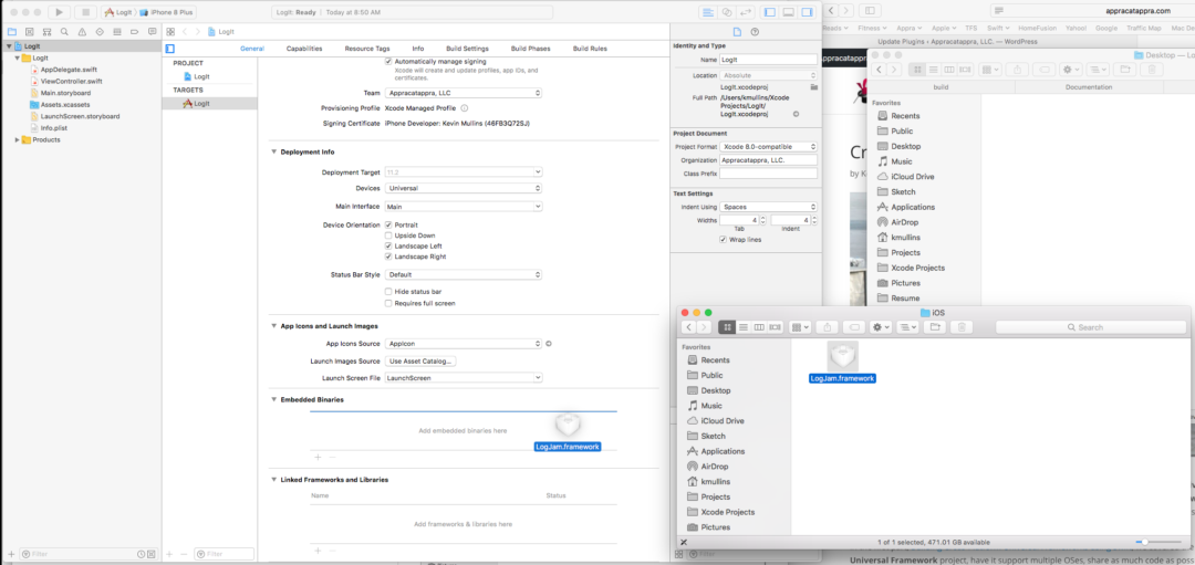 Using Your Custom Cross-Platform Universal Swift Framework | Appracatappra, LLC.